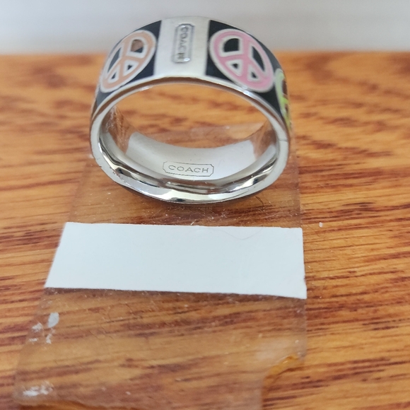 Coach | Jewelry | Coach Peace Sign Ring | Poshmark